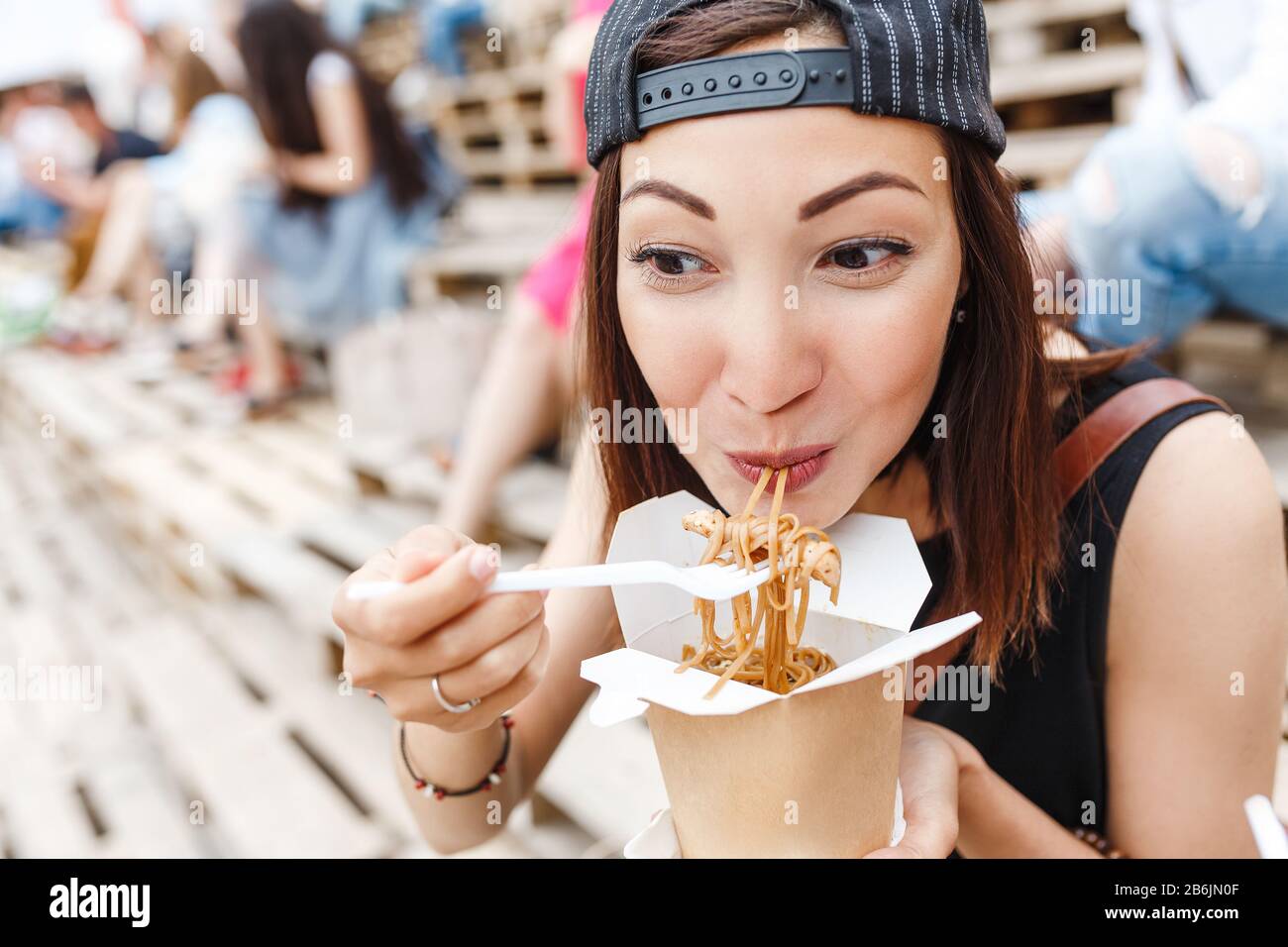 Portrait asian girl eating rice hi-res stock photography and images - Alamy