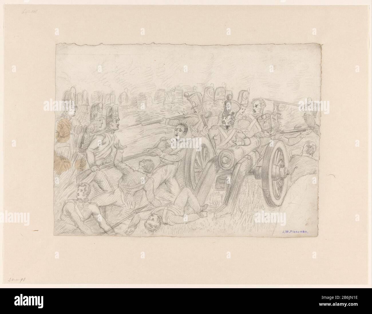 Detail from the painting The Battle of Waterloo Detail from the ...