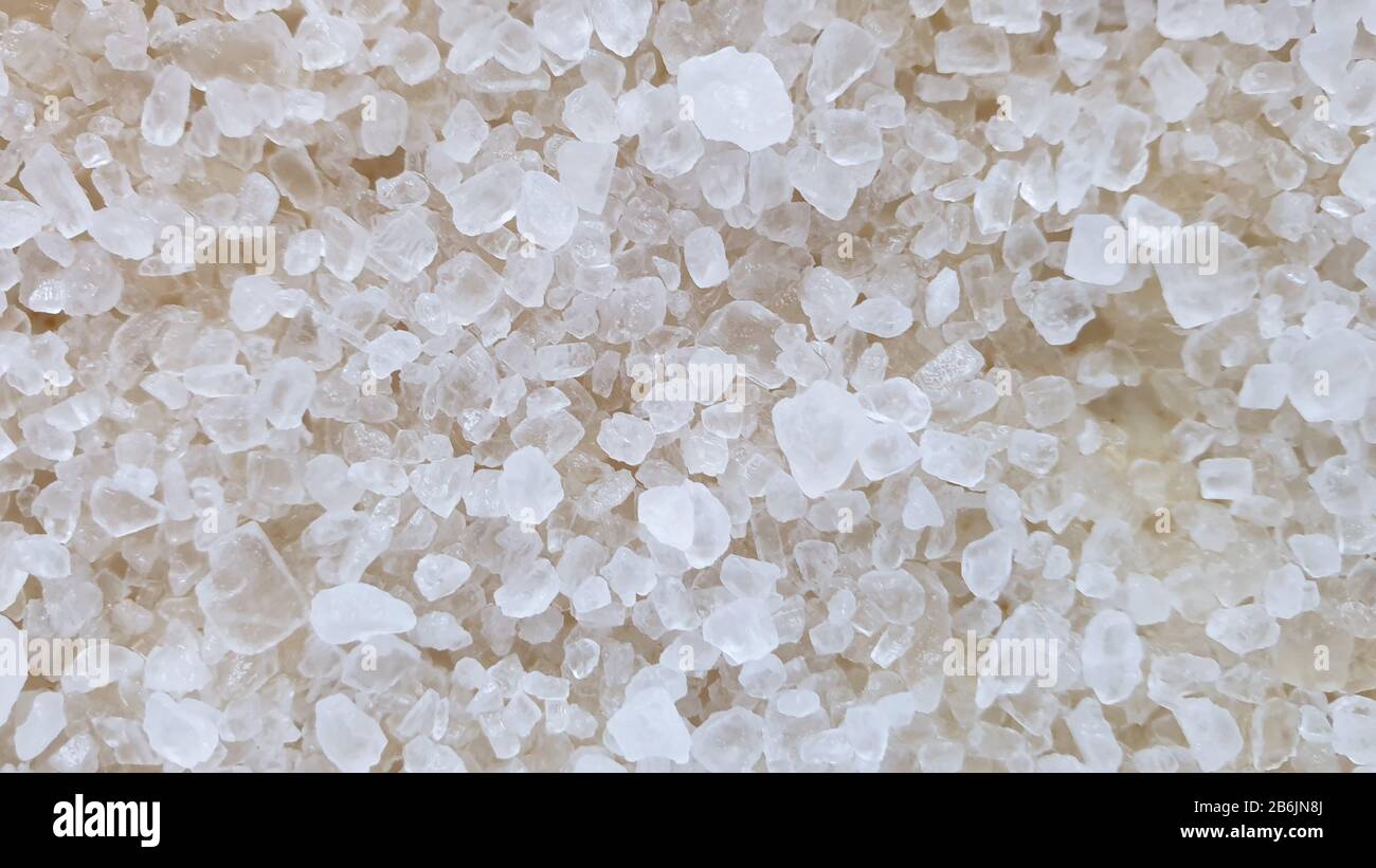 Salt granules in close up Stock Photo - Alamy