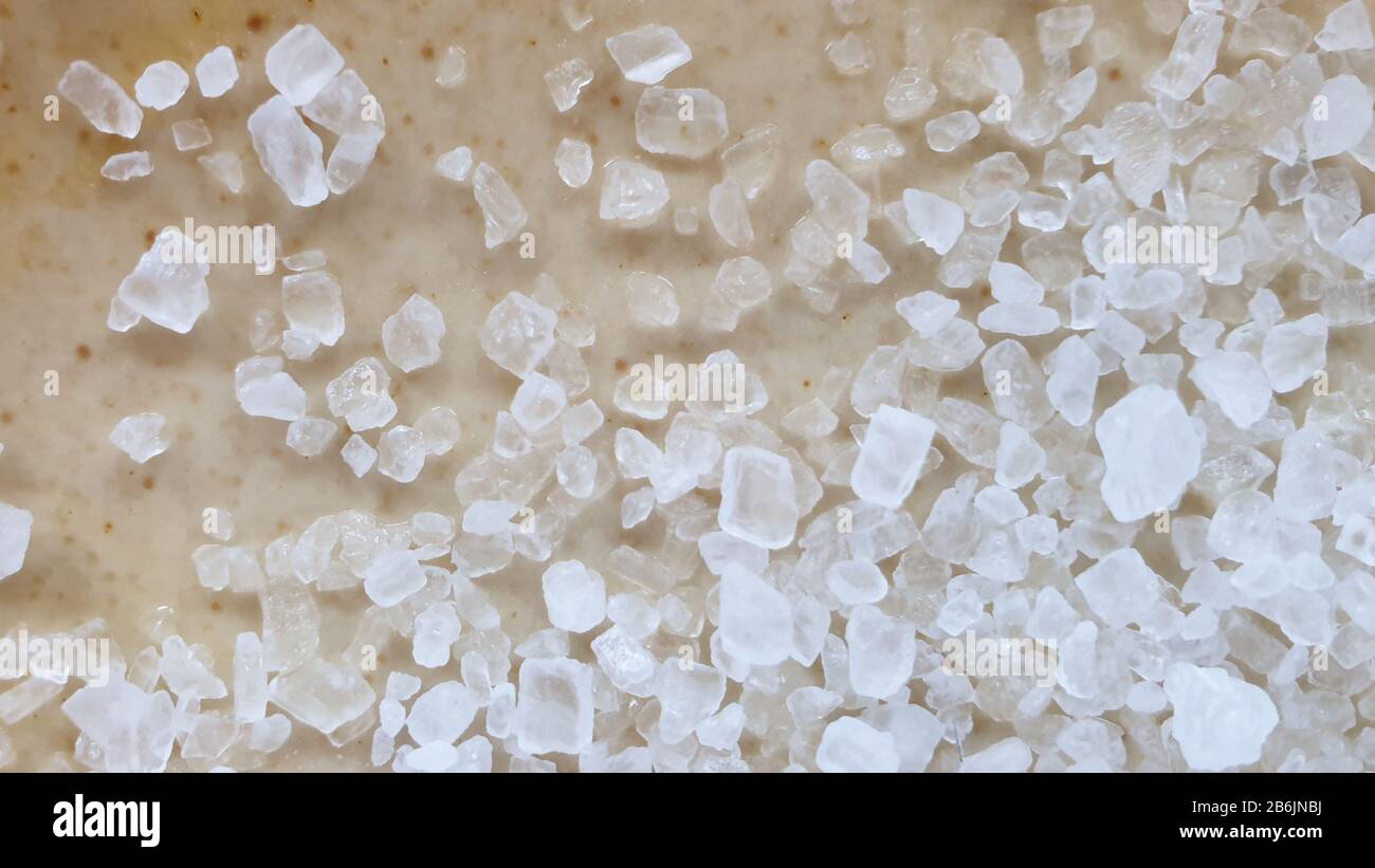 Salt granules in close up Stock Photo - Alamy