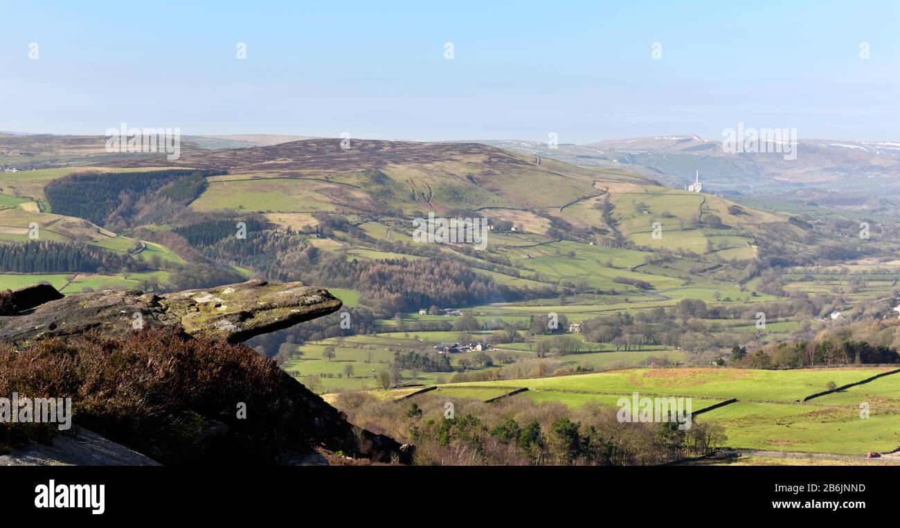 Surprise view,Gritstone rocks,Hope Valley Landscape,Peak District ...