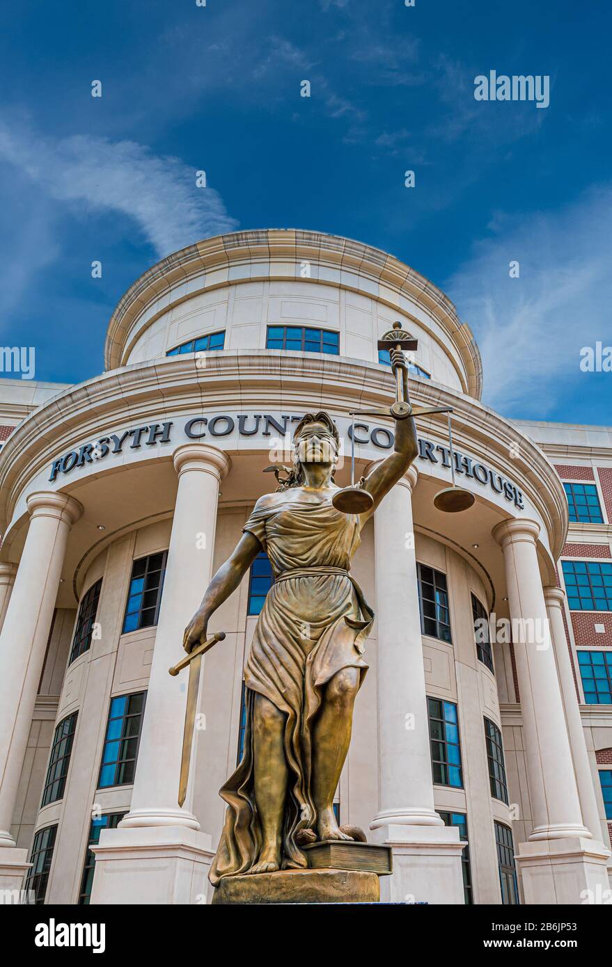 Lady Liberty at Forsyth County Courthouse Stock Photo - Alamy