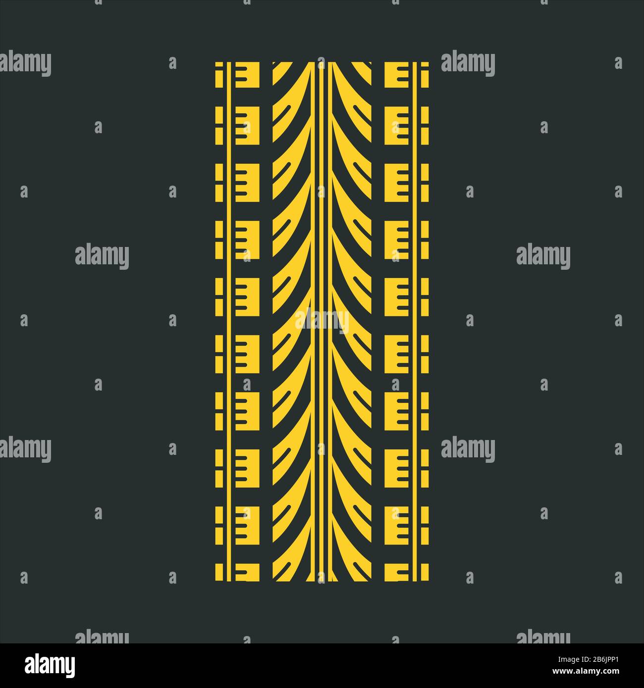 Wheel traces yellow RGB color icon. Detailed automobile, motorcycle ...