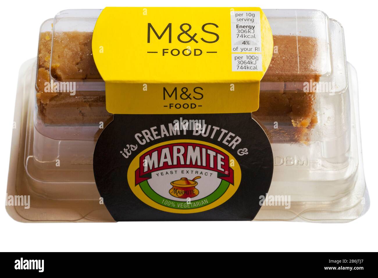 pack of M&S it's creamy butter & Marmite yeast extract 100% vegetarian ...