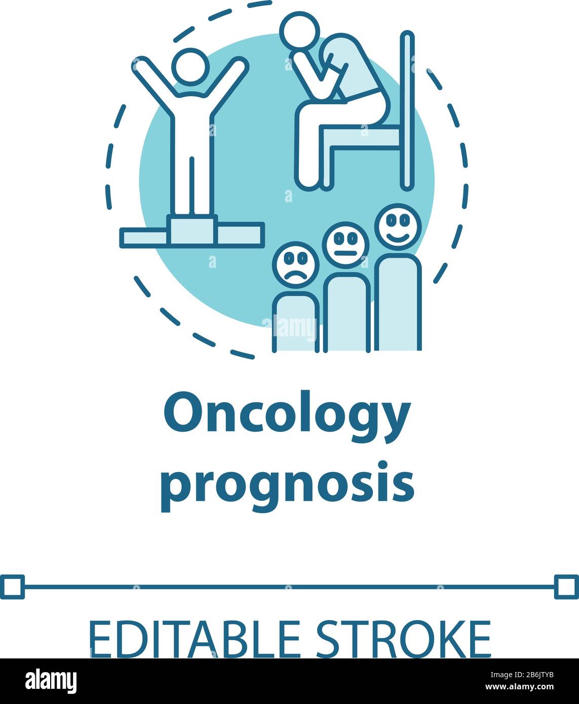 Oncology prognosis concept icon. Fight with cancer. Estimate of ...