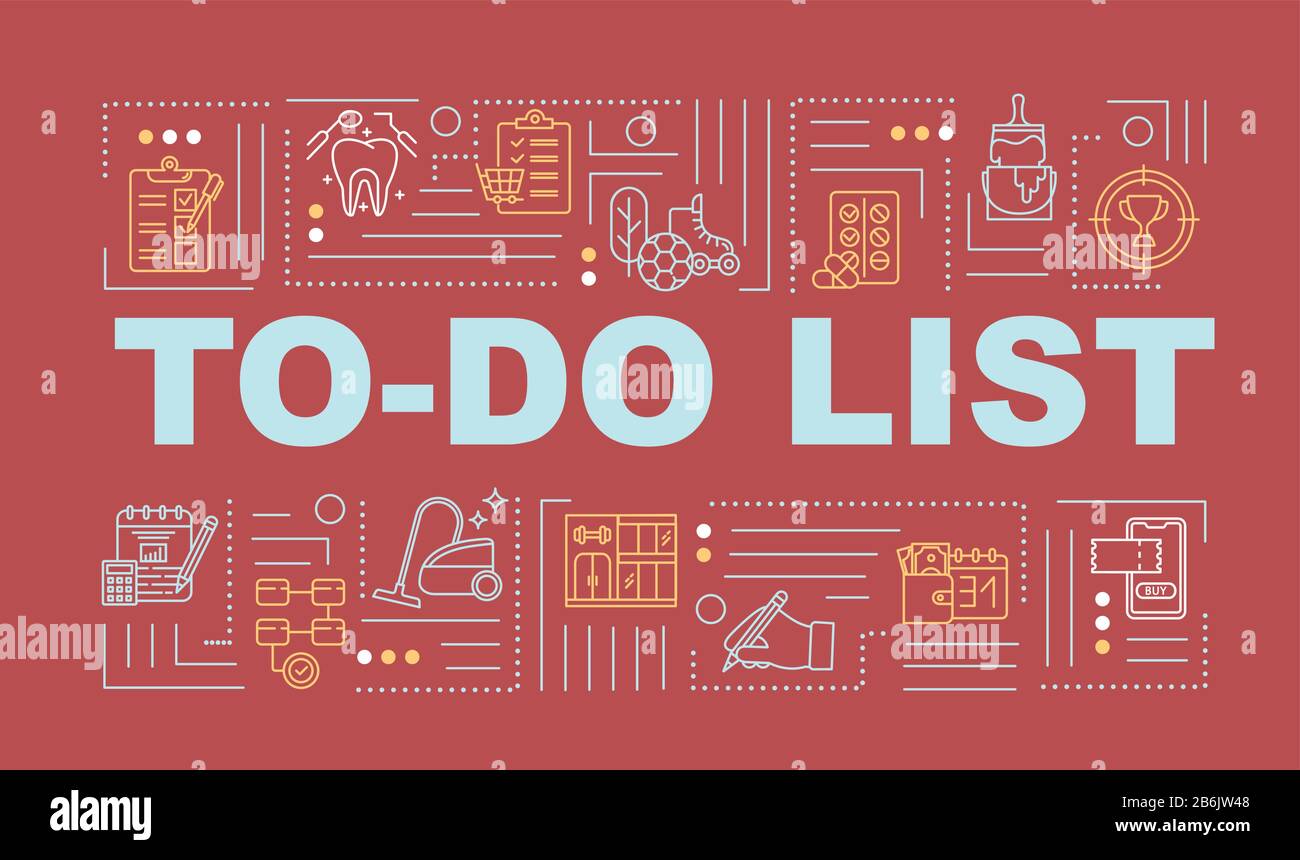 Making checklist word concepts banner. To do list of daily tasks and ...