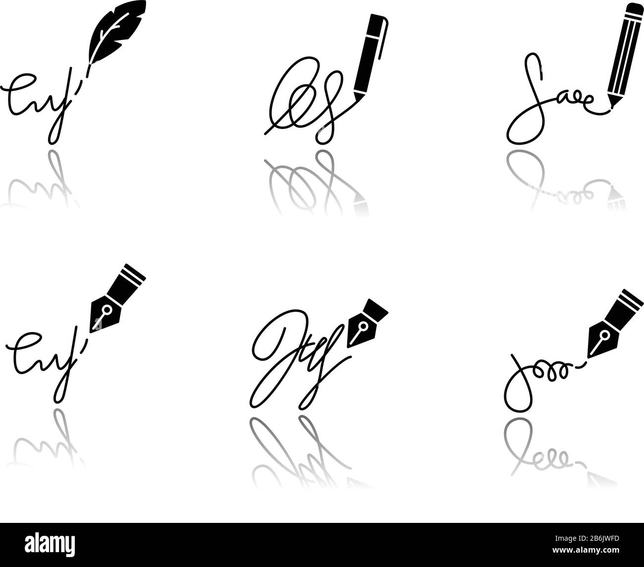 Collection signatures Cut Out Stock Images & Pictures - Alamy