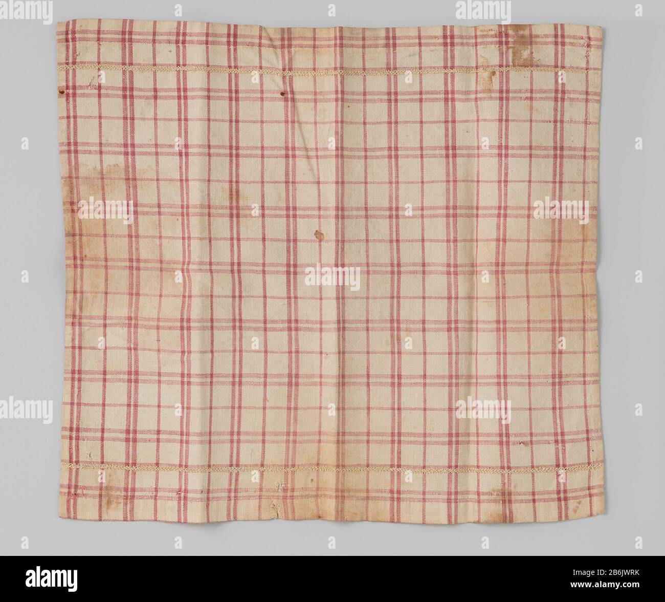 Cloth Hindelopen narrow red stripes in the form of windows Doek uit ...