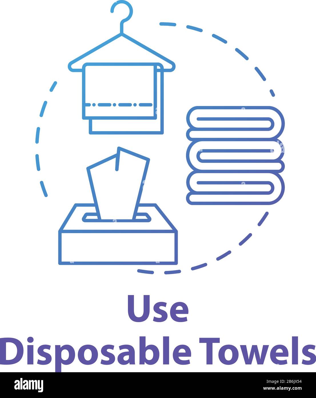 Use disposable towels, cleaning accessory, hygiene concept icon ...