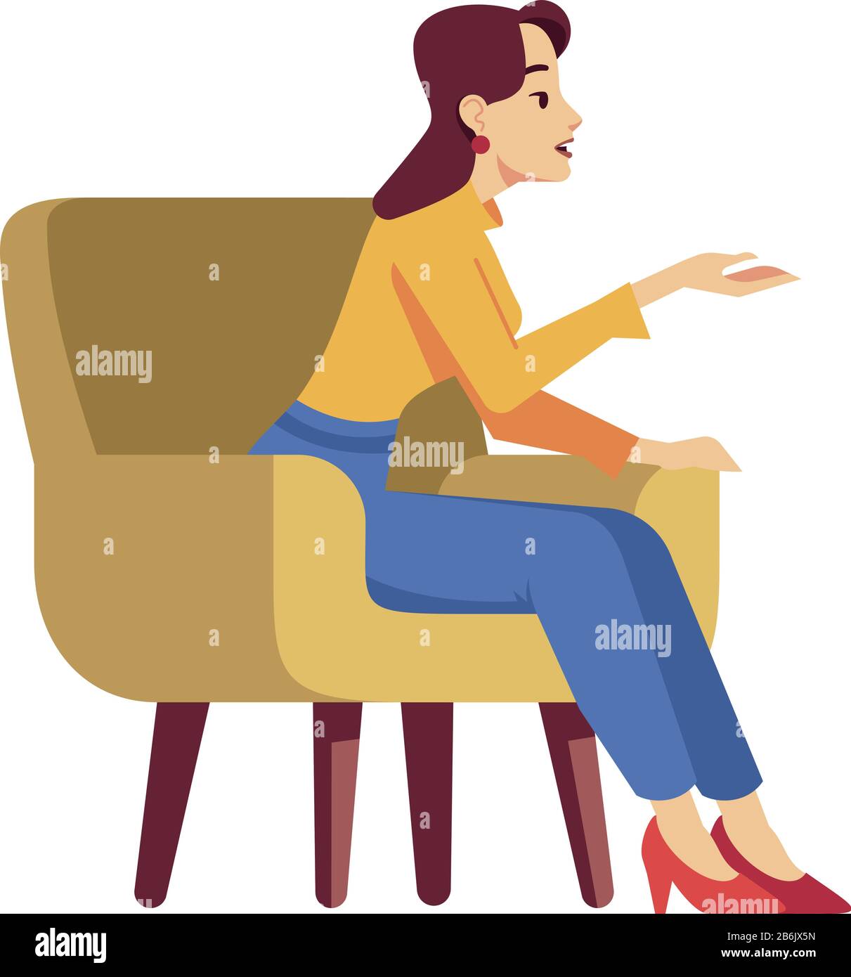 Talking seated Stock Vector Images - Alamy