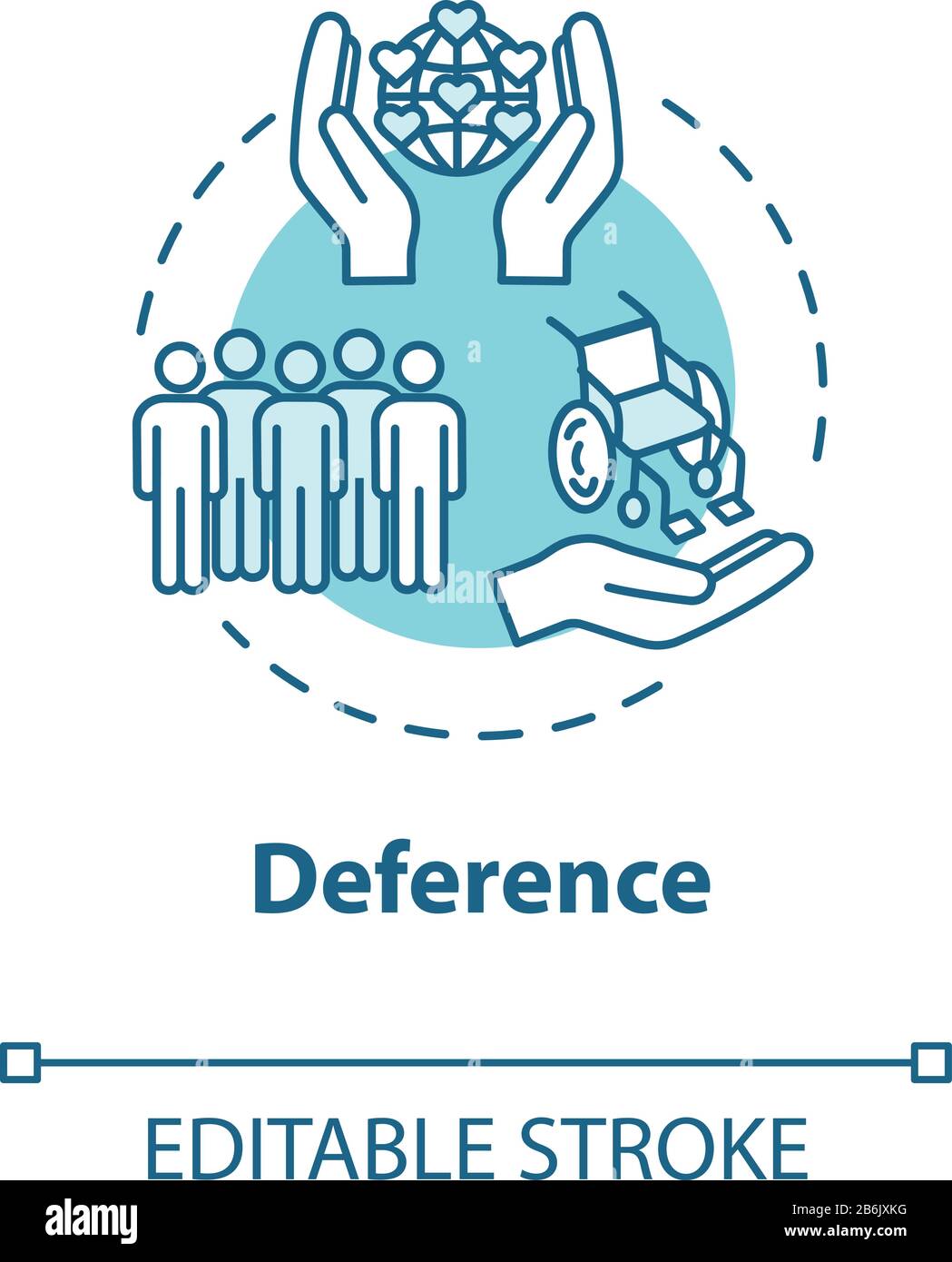 Deference concept icon. Multi-cultural integrity. Inclusive environment ...