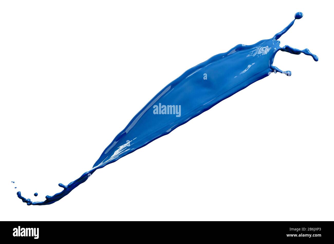 Beautiful blue paint splashes isolated on white background Stock Photo ...