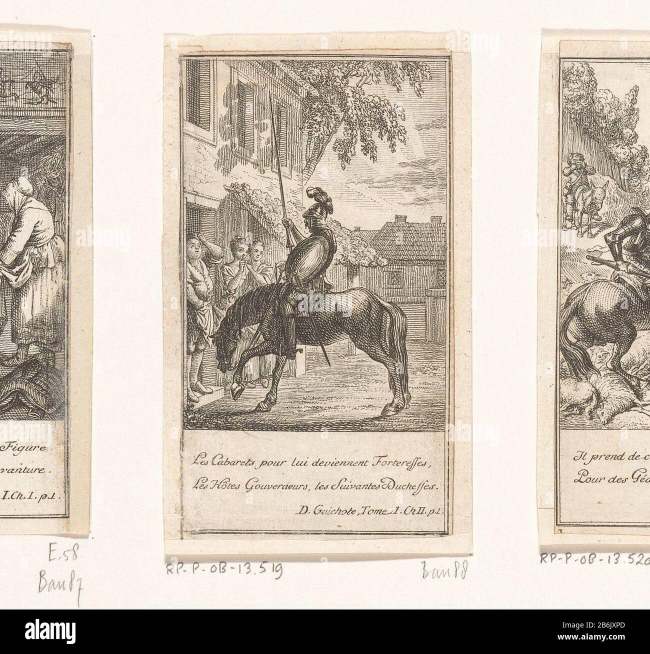 Don Quixote for the inn Don Quixote is in full armor on his horse ...