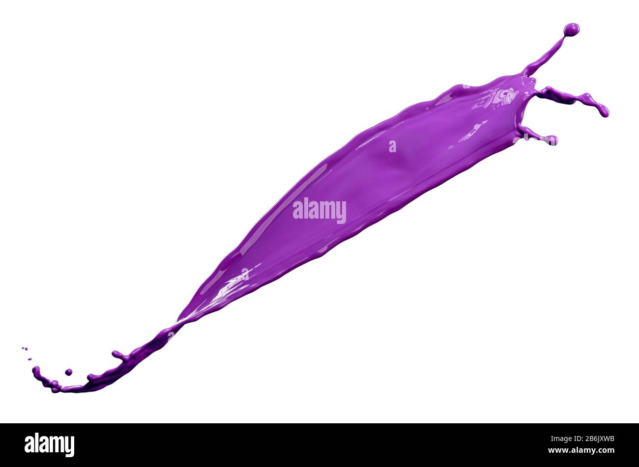 Beautiful purple paint splashes isolated on white background Stock ...