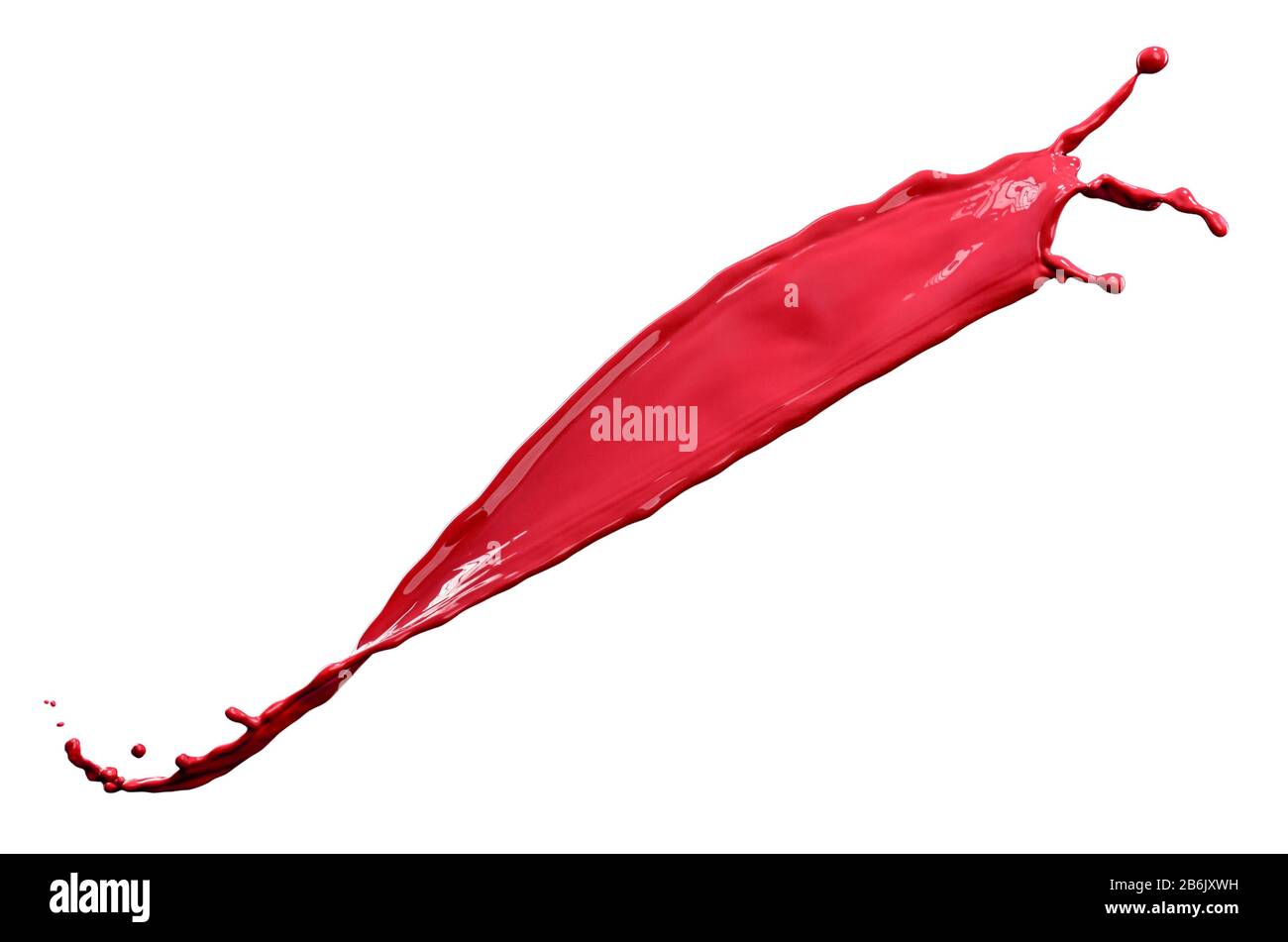 Beautiful red paint splashes isolated on white background Stock Photo ...
