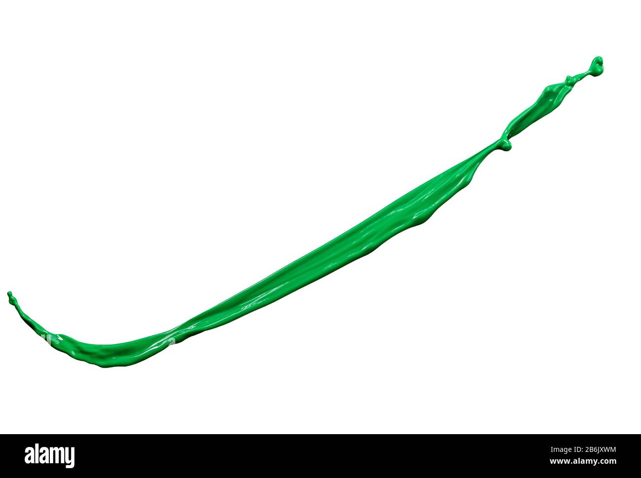 Beautiful green paint splashes isolated on white background Stock Photo ...