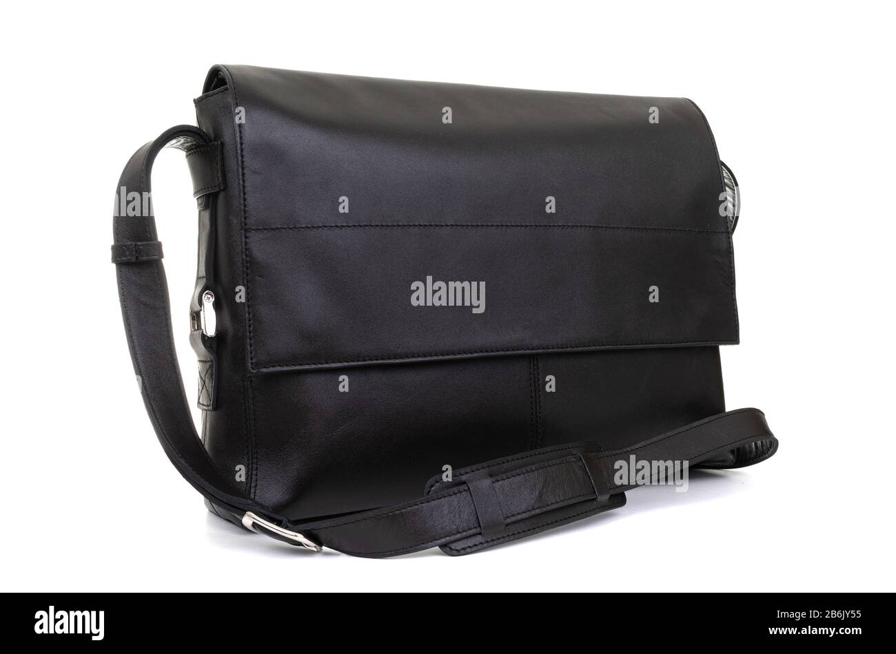men's style briefcase on a white background Stock Photo - Alamy