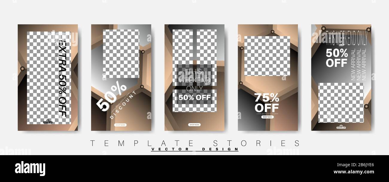 Editable Story background template. Vector Design web banner for social ...