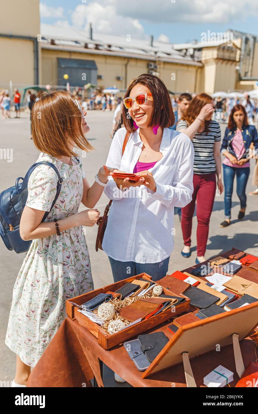 Cheerful shoppers caucasian hi-res stock photography and images - Alamy