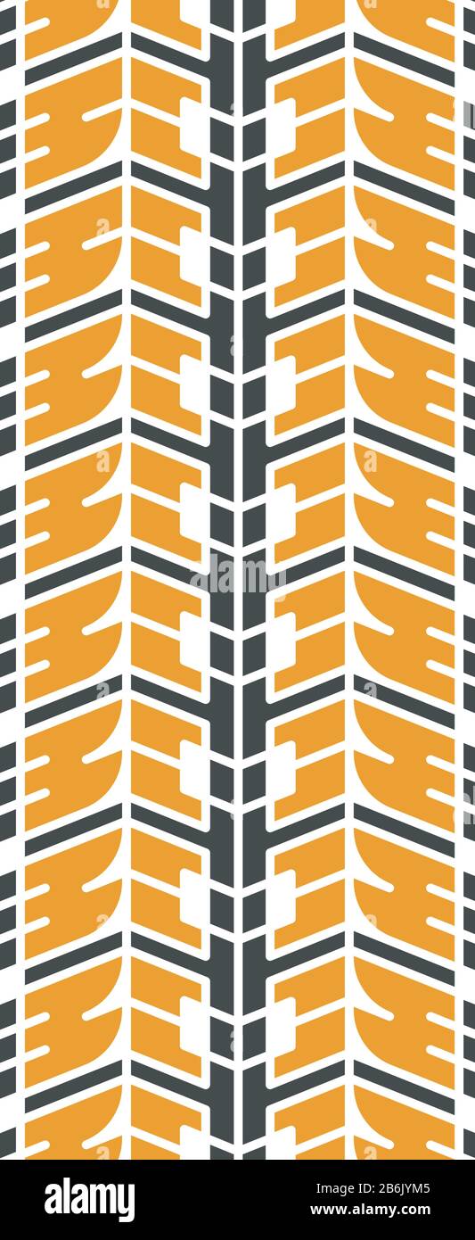 Wheel traces black and yellow RGB color icon. Detailed automobile ...