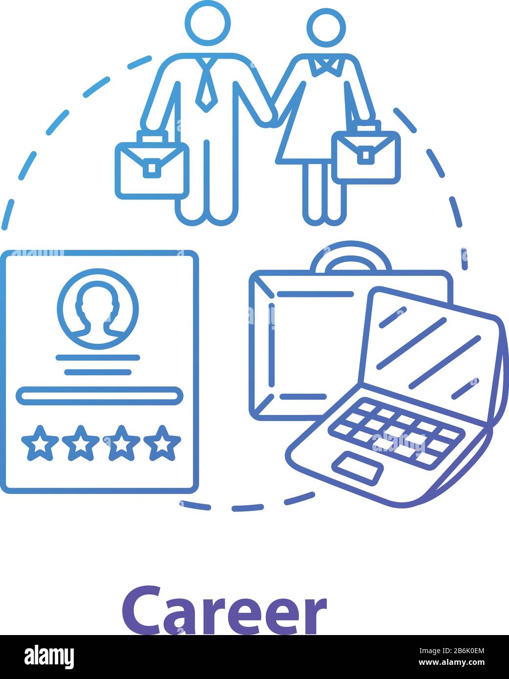 Career concept icon. Ambition for growth. Work promotion. Professional ...