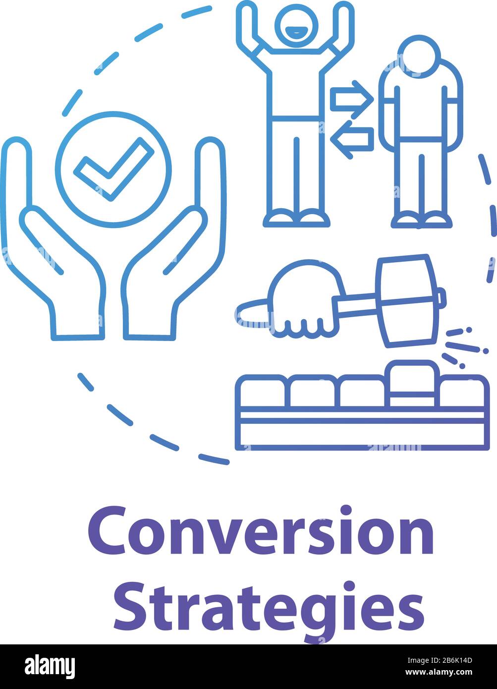Conversion strategies concept icon. SEO company work. Generating lead ... Conversion strategies concept icon. SEO company work. Generating lead ...