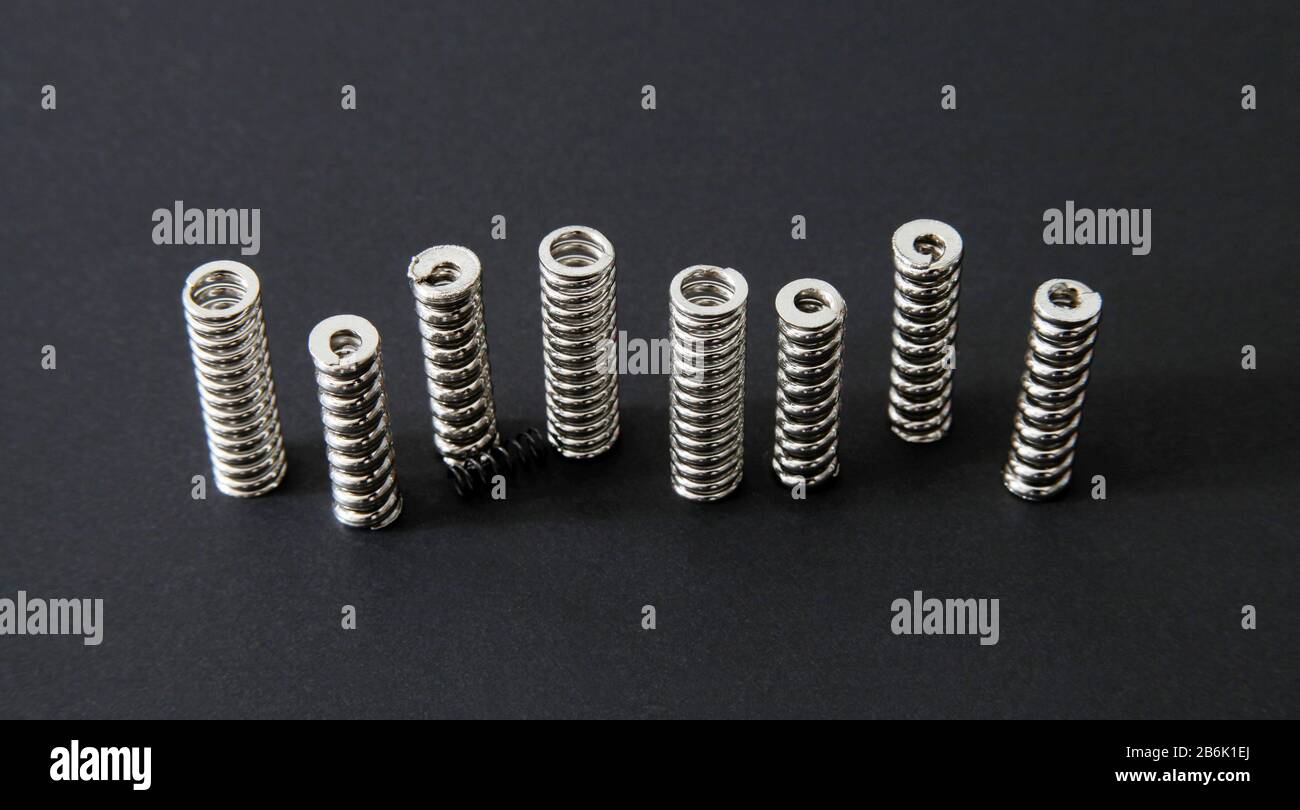 new metal springs texture background Stock Photo - Alamy