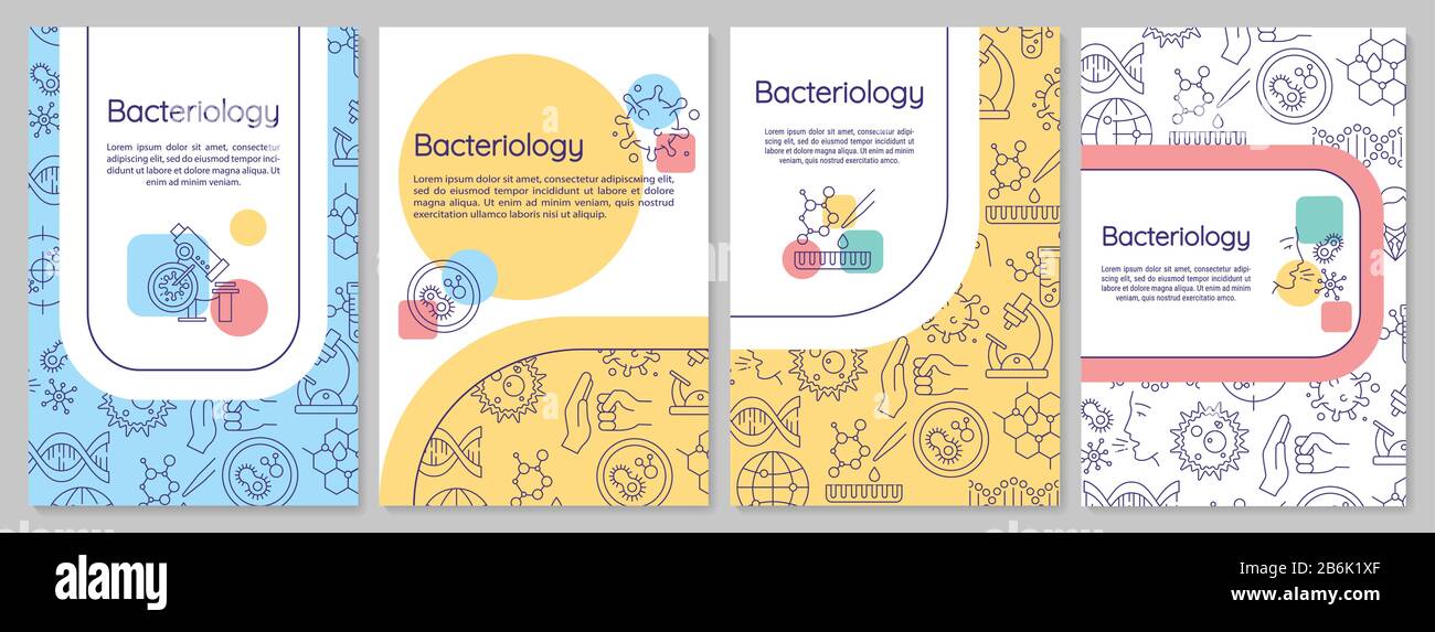 Bacteriology brochure template. Healthcare research. Flyer, booklet ...