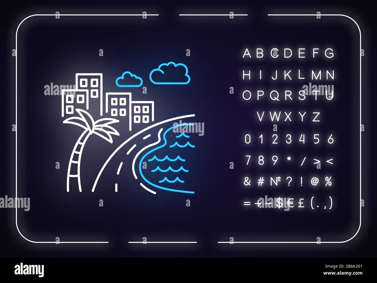 Location neon light icon Stock Vector Images - Alamy