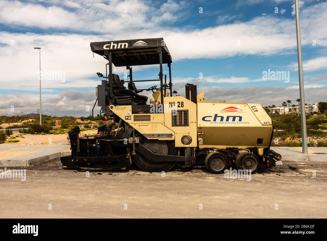 Road laying vehicle Stock Photo - Alamy