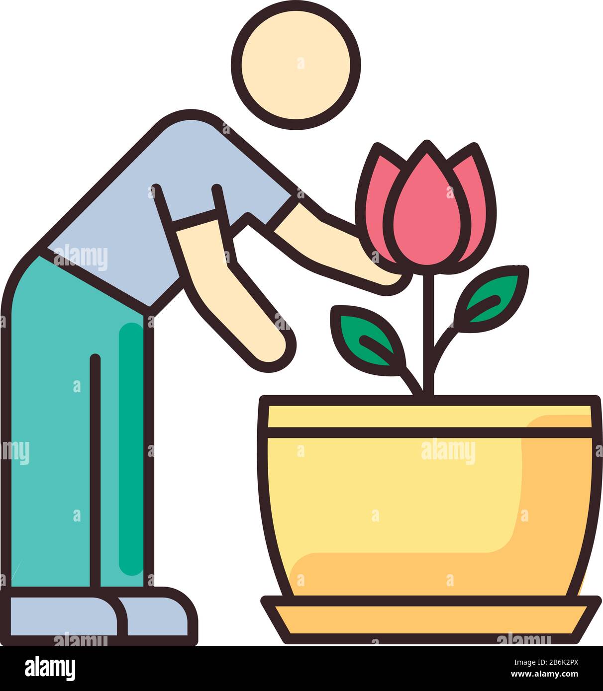 Cultivation of flowering Stock Vector Images - Alamy