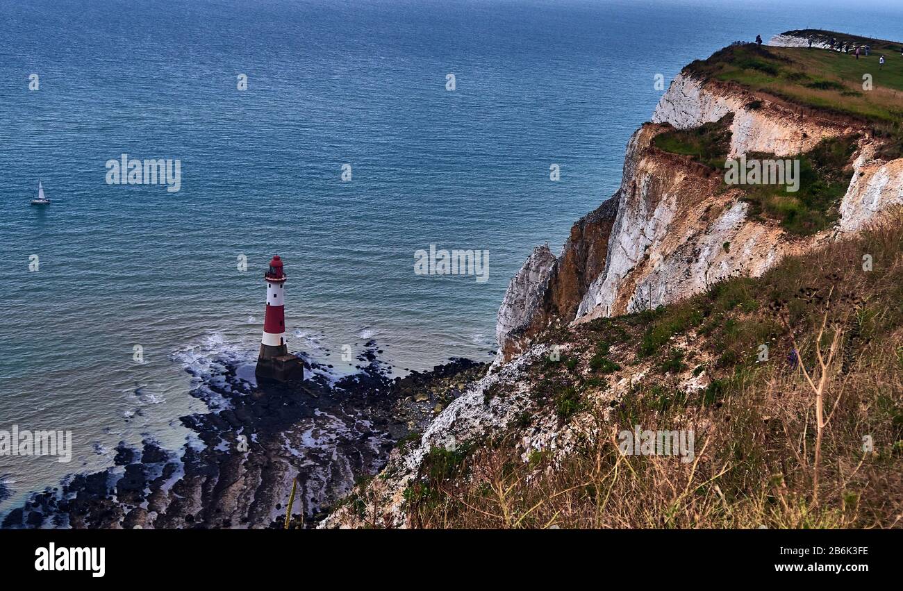Beachy head is a chalk headland in southern england hi-res stock ...