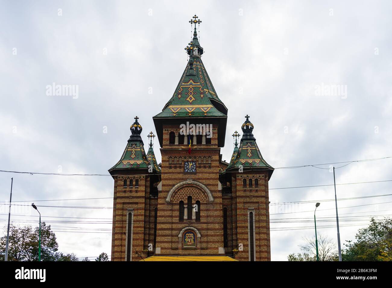 Architecture of orthodox metropolitan cathedral in downtown of ...