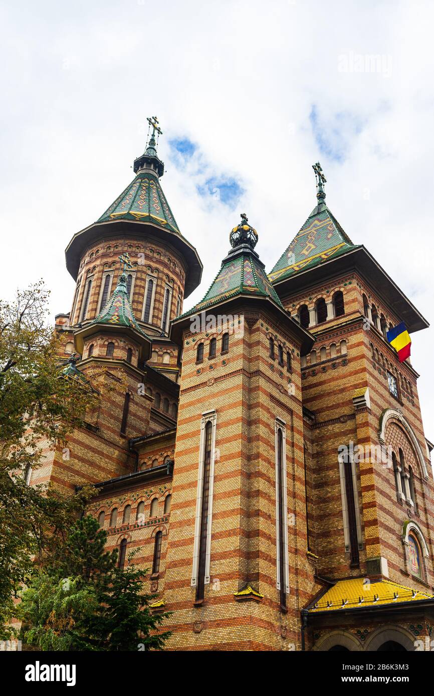 Architecture of orthodox metropolitan cathedral in downtown of ...
