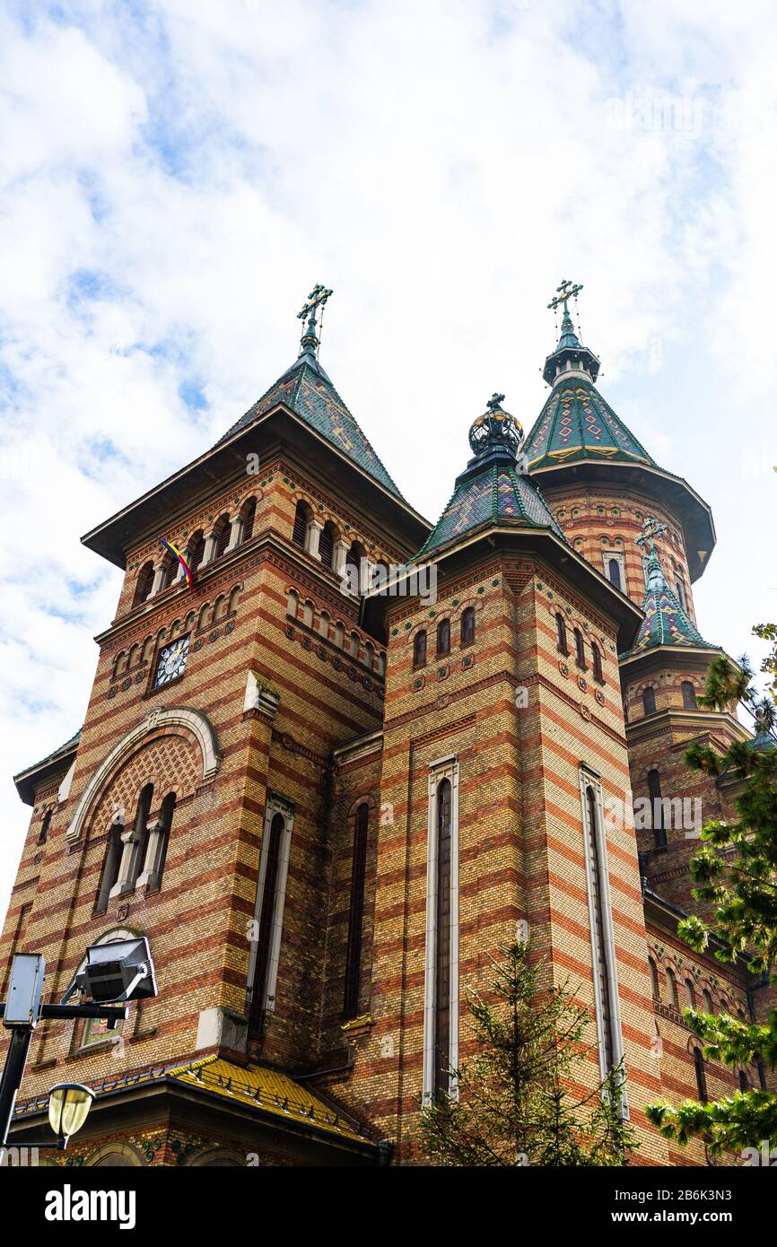Architecture of orthodox metropolitan cathedral in downtown of ...