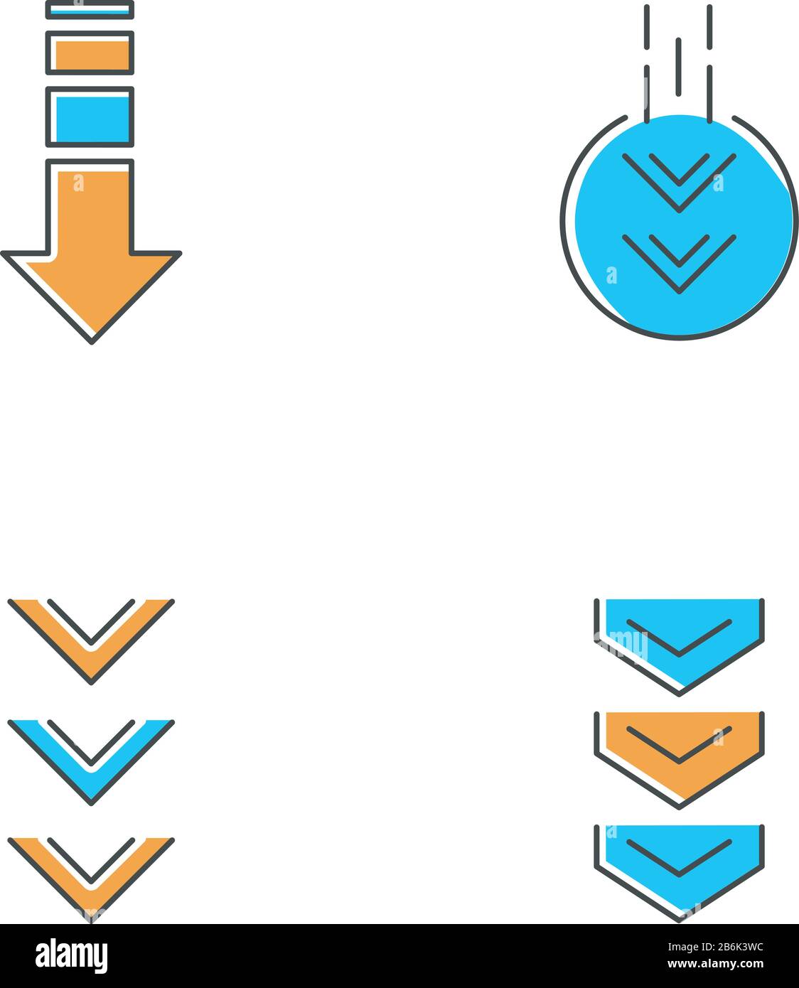 Scroll up scroll down buttons Stock Vector Images - Alamy