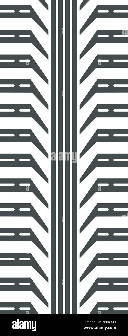 Tire tread black glyph icon. Detailed automobile, motorcycle tyre marks ...