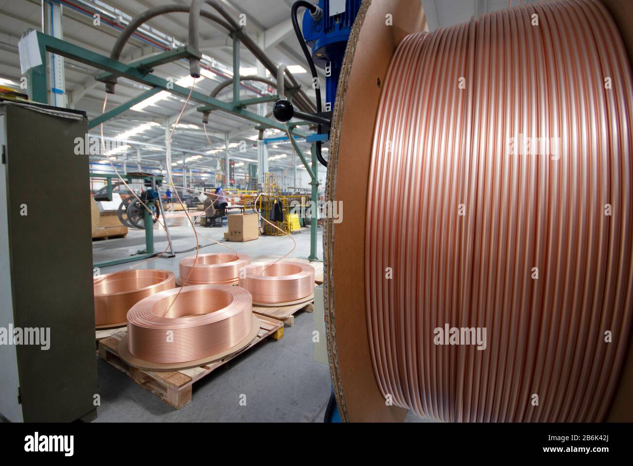 Warehouse cable factory people work hi-res stock photography and images ...