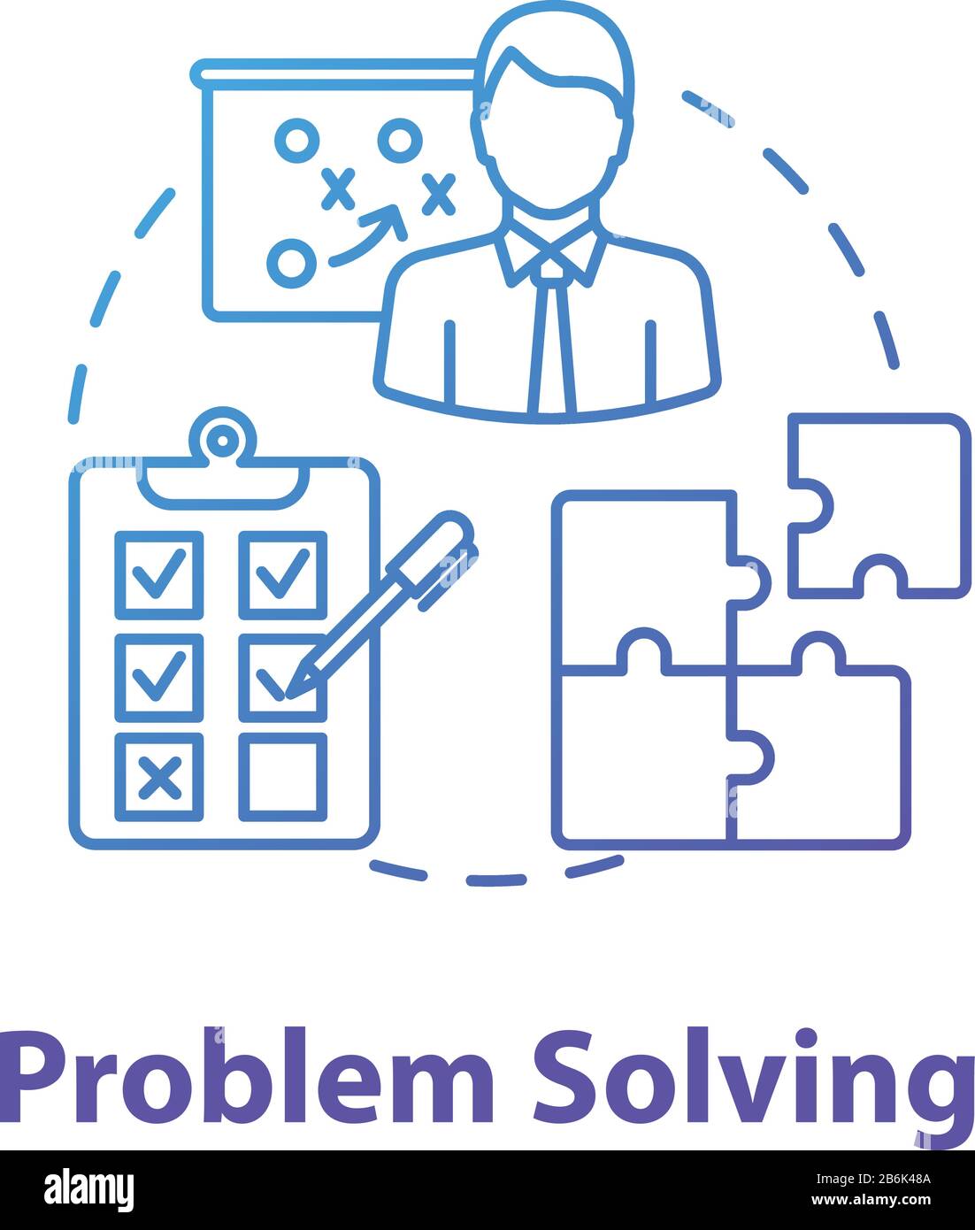 Problem solving concept icon. Planning, management. Way out of ...