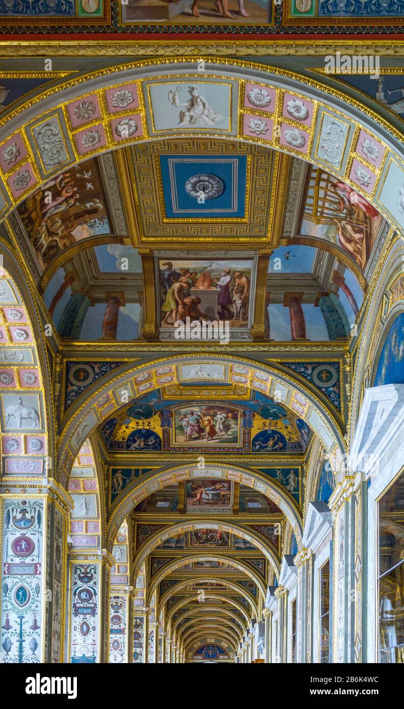 The loggia with paintings by raffaello hi-res stock photography and ...
