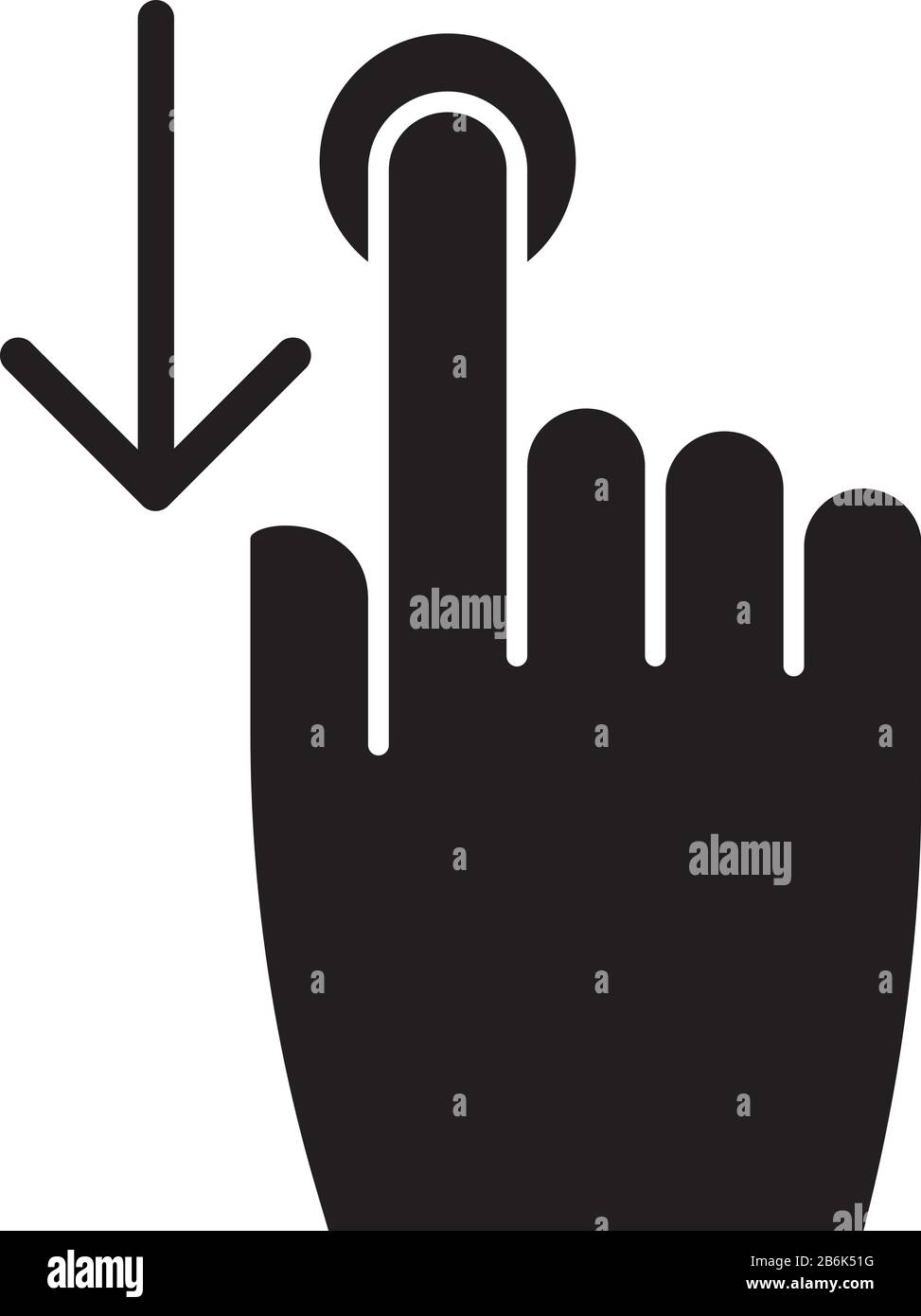 Scroll Down Hand Icon