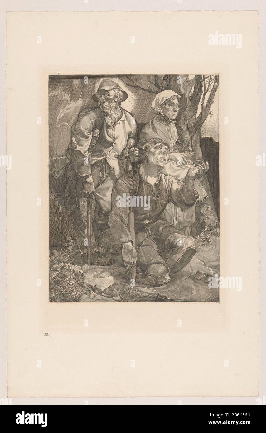 Three beggars in a tree Two men and women in her and the tattered ...