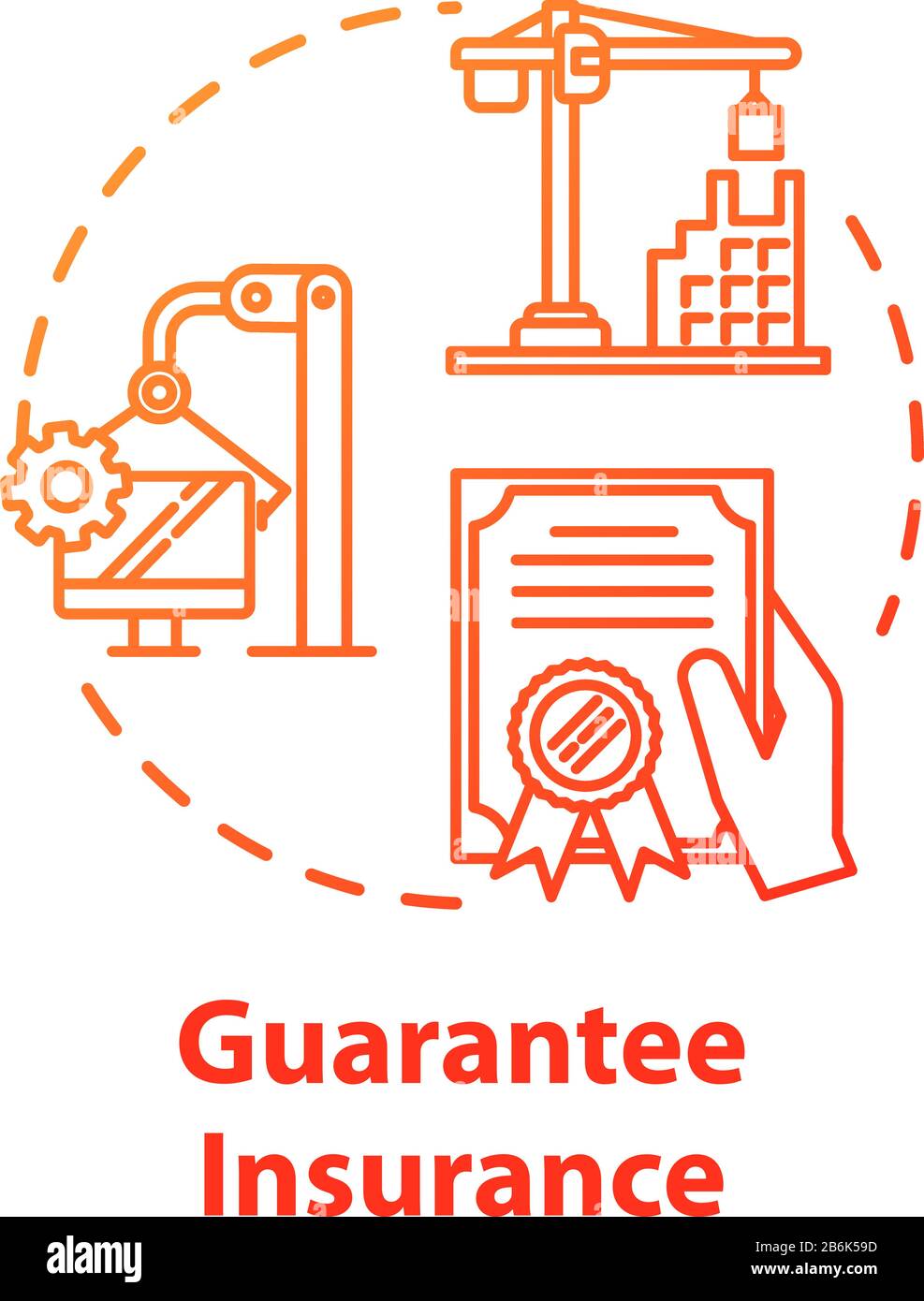Guarantee insurance concept icon. Secure financial plan. Safety ...