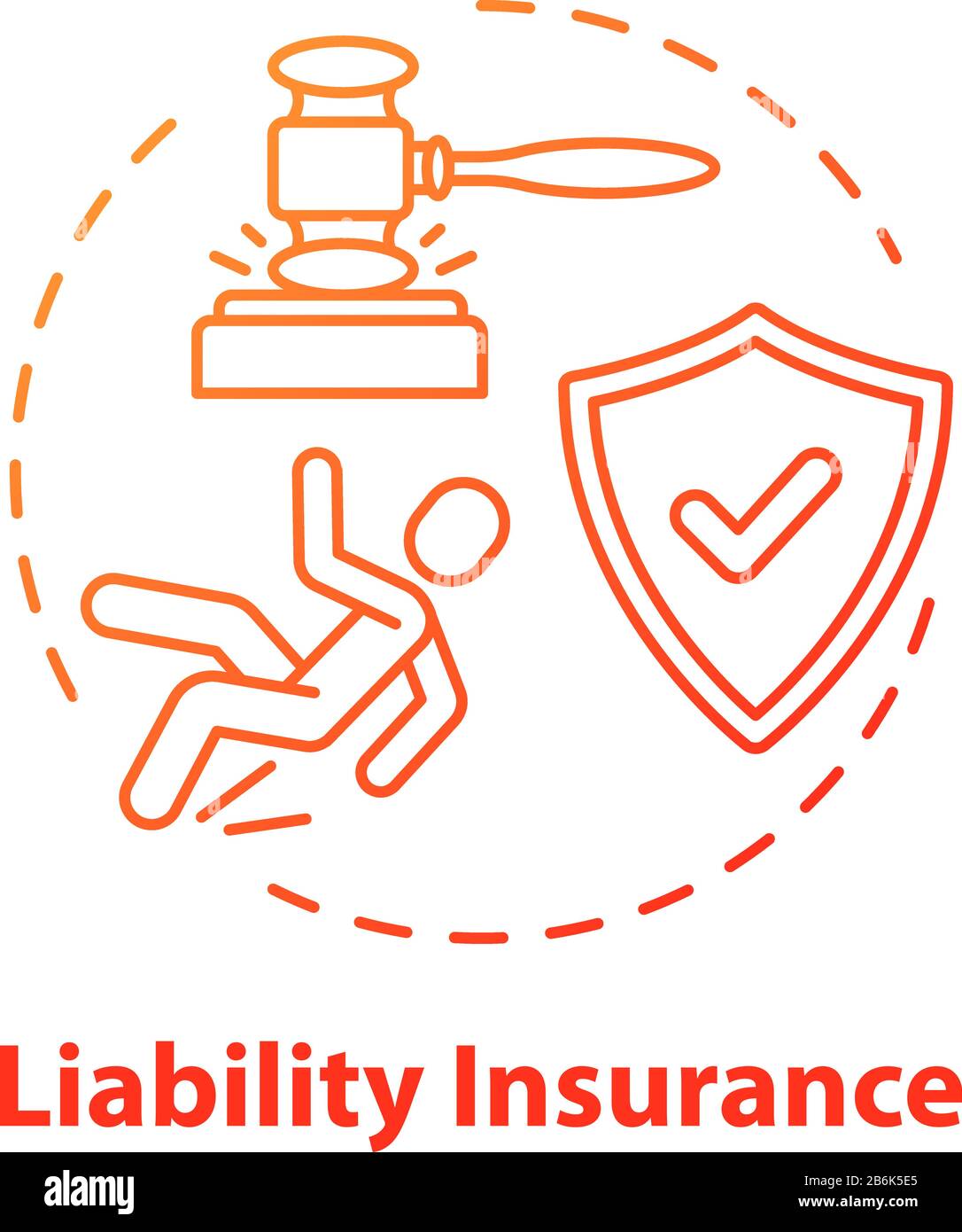 Liability insurance concept icon. Attorney and lawyer. Legal claim ...
