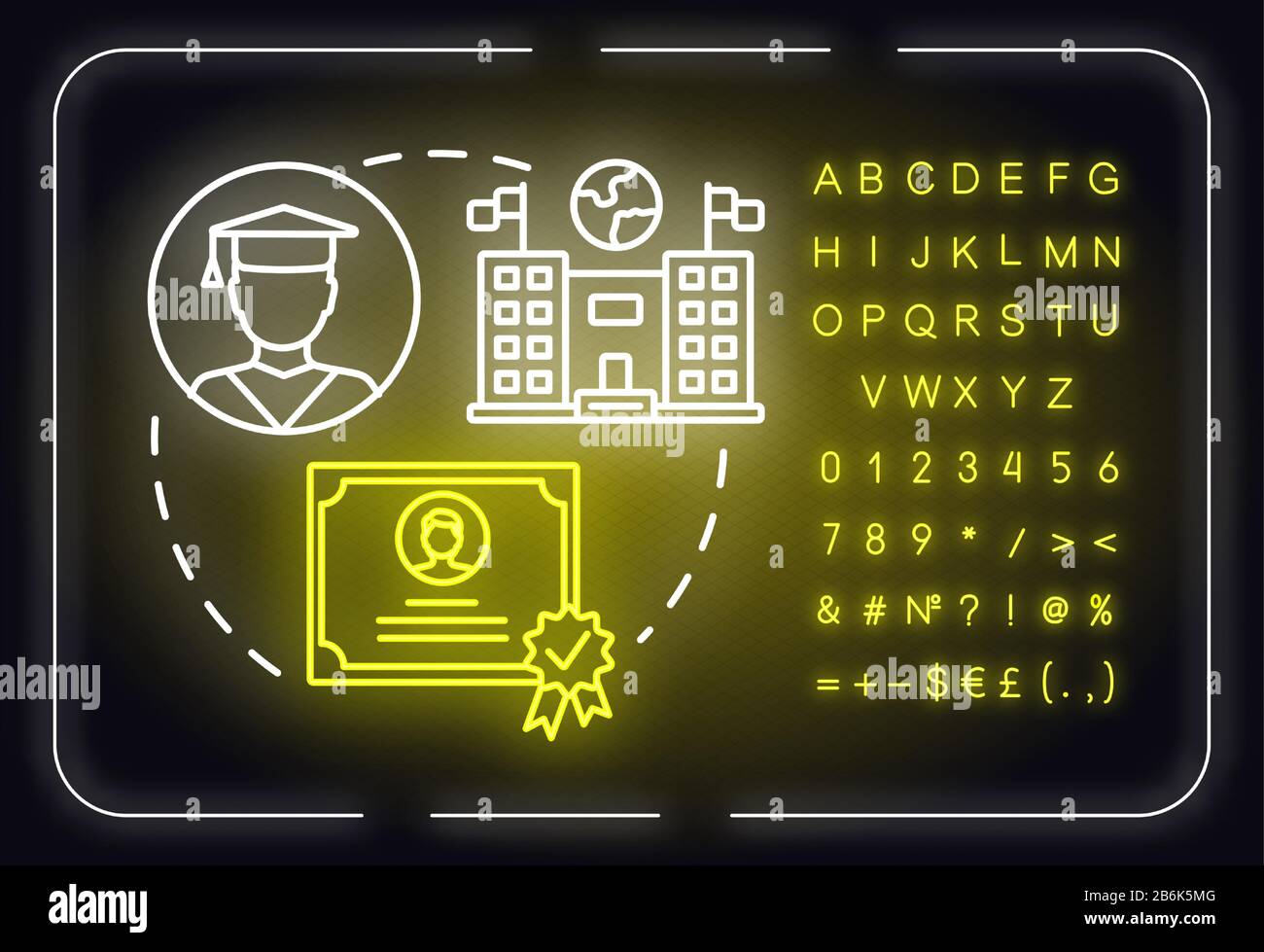 Education and self-development neon light concept icon. Aspiration goal ...