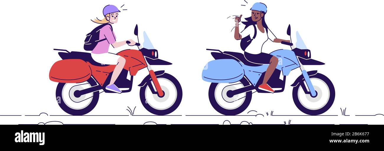 Vector Cartoon Motorcycle High Resolution Stock Photography and Images ...