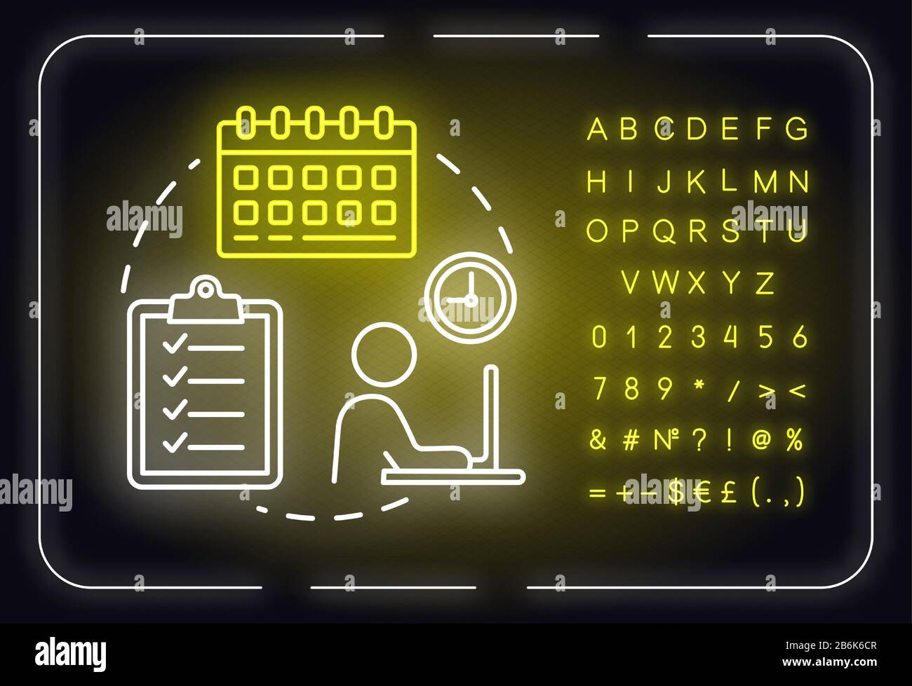 Planning Period Neon Light Concept Icon Company Strategy Check planning-period-neon-light-concept-icon-company-strategy-check