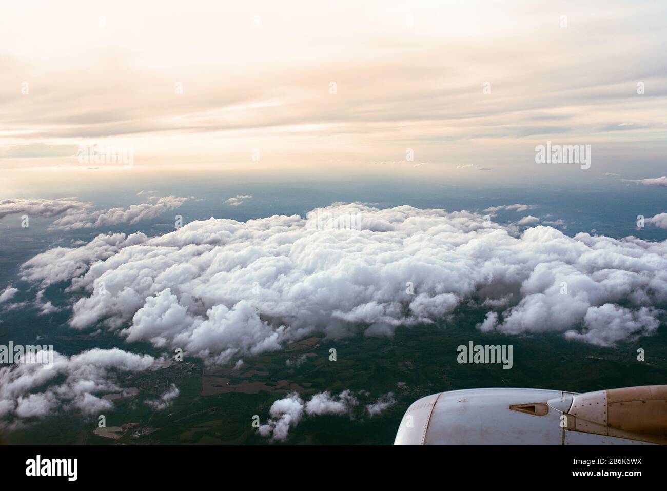 beautiful amazing view to the sky from the aircraft Stock Photo - Alamy