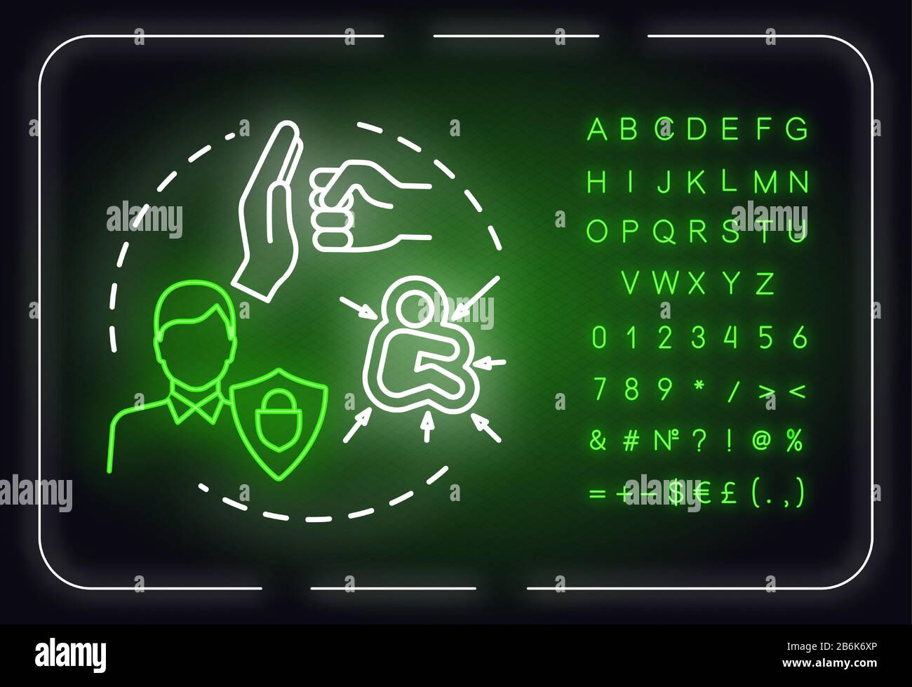 Protective strategies neon light concept icon. Smart development ...