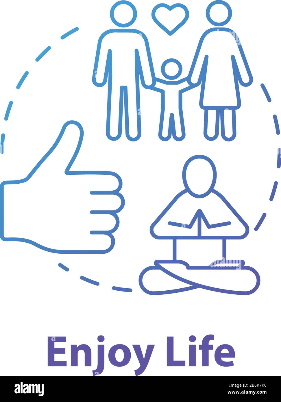 Enjoy life concept icon. Stay in good condition. Happy being. Ability ...